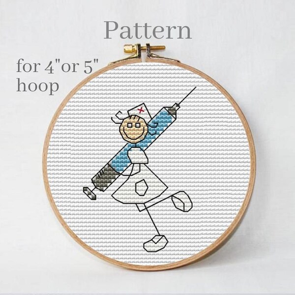 Nurse Cross Stitch - Etsy