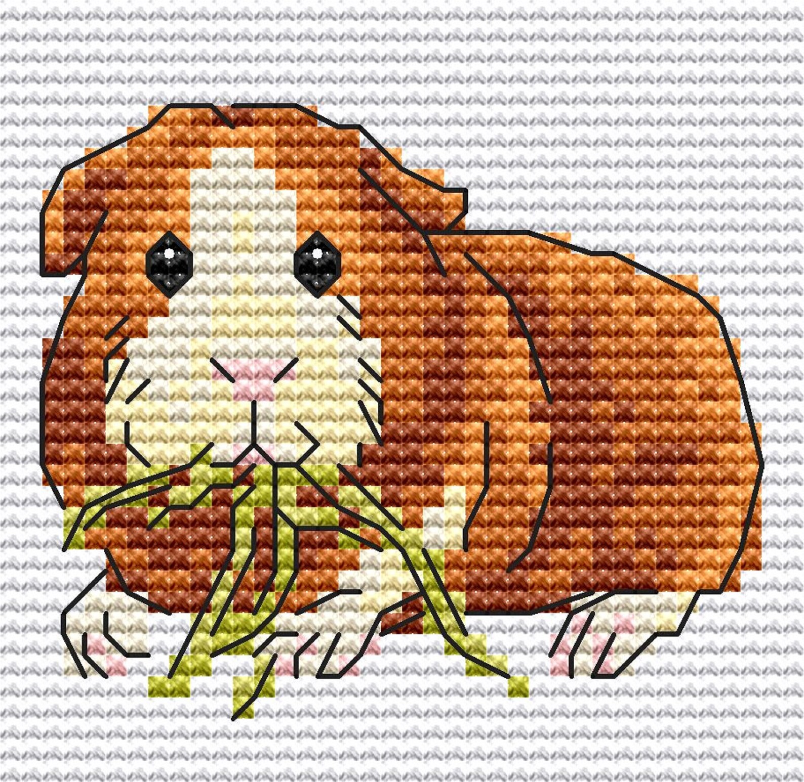 Guinea Pig Cross Stitch Pattern PDF - Etsy