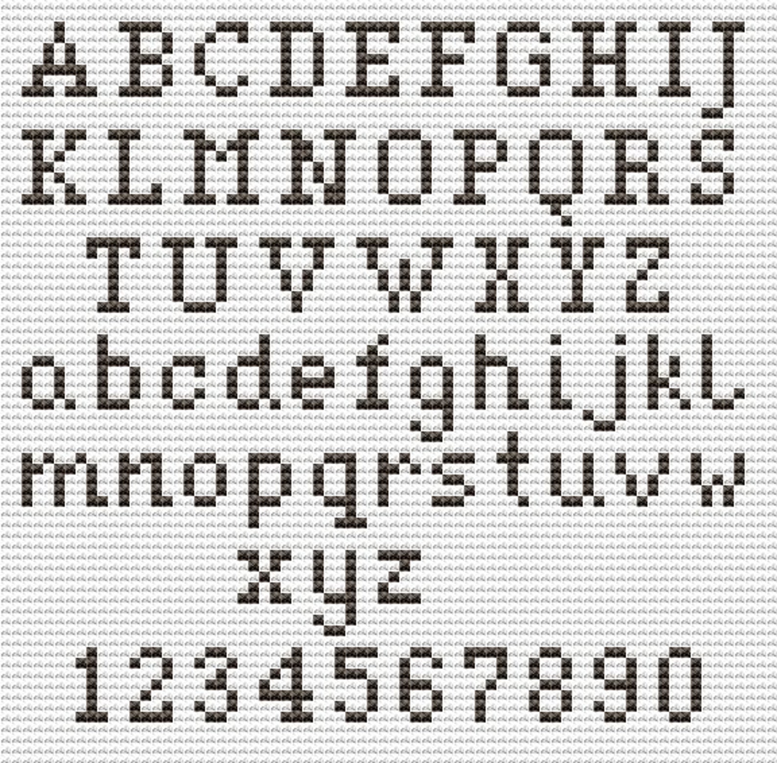 Small Alphabet Cross Stitch Pattern Full Alphabet Cross | Etsy UK
