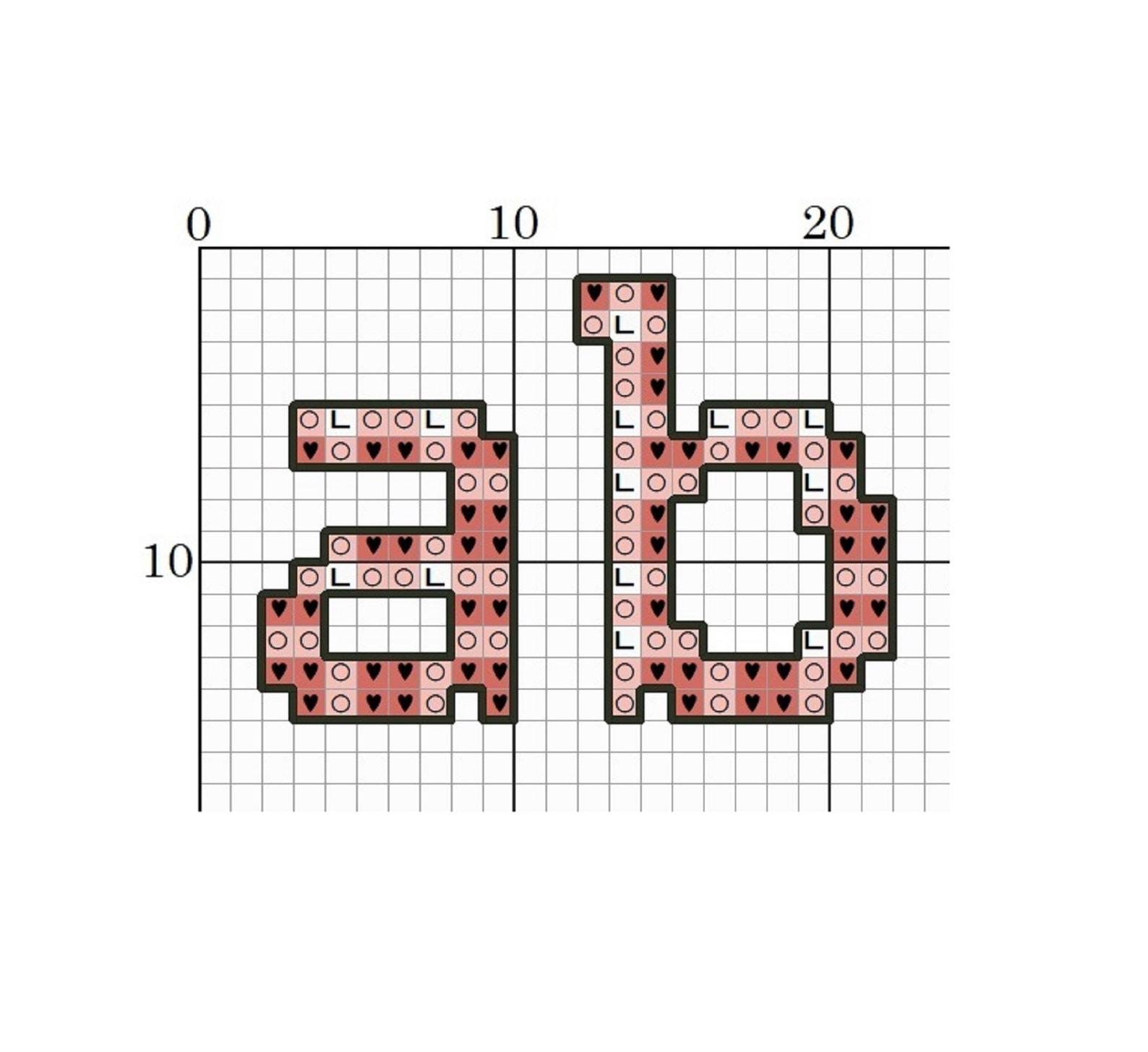 Christmas Alphabet Chart Cross Stitch Pattern With Initial Letters for ...