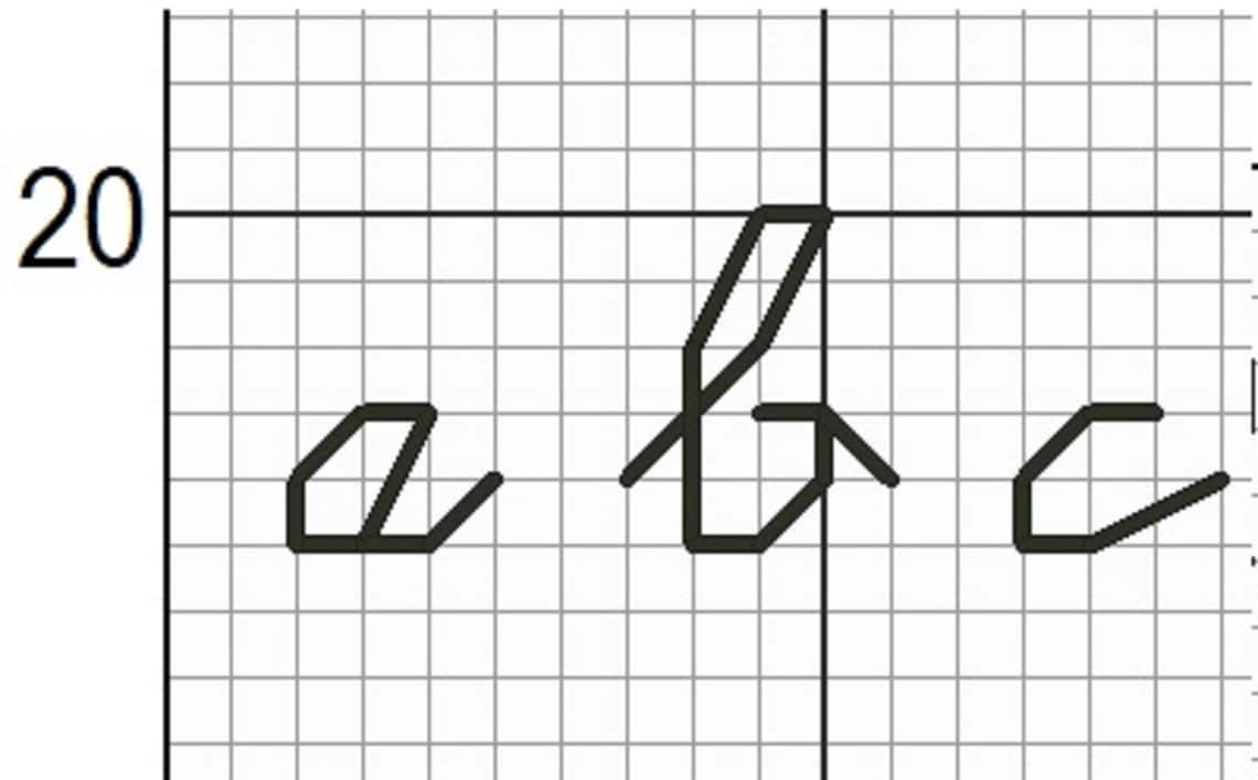 Cursive Alphabet Cross Stitch Pattern Backstitch Alphabet - Etsy