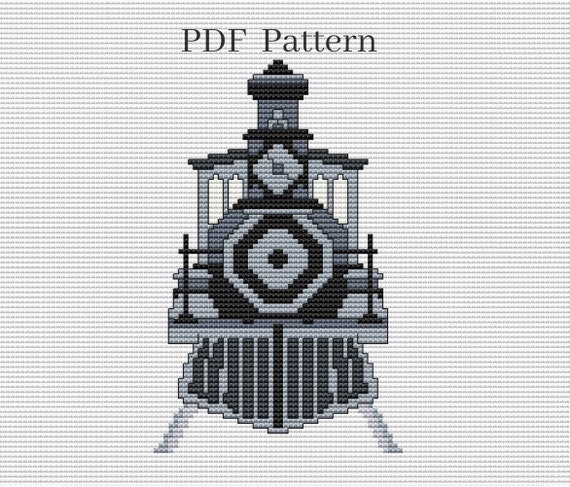 Train Cross Stitch Pattern Vehicle Cross Stitch Train | Etsy