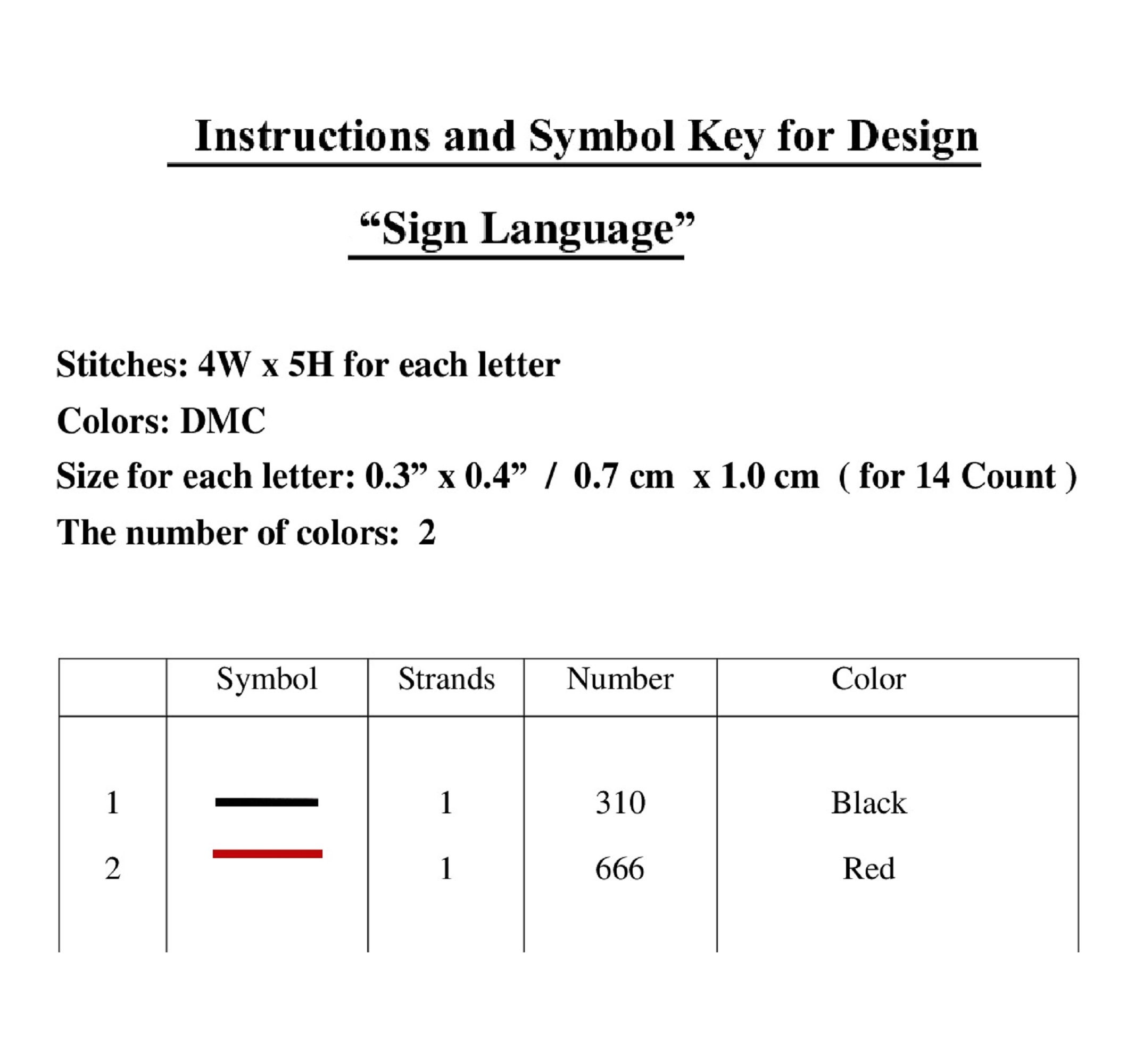 Sign Language Alphabet Cross Stitch Pattern Backstitch - Etsy Australia