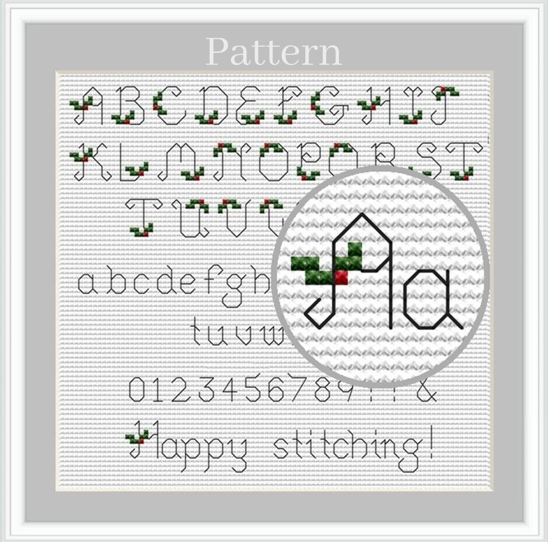 Backstitch Alphabet Cross Stitch Pattern, Cross Stitch Fonts, Cross ...