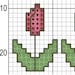 Tulip Cross Stitch Borders Pattern, Floral Border, Pink Flowers, Cross ...