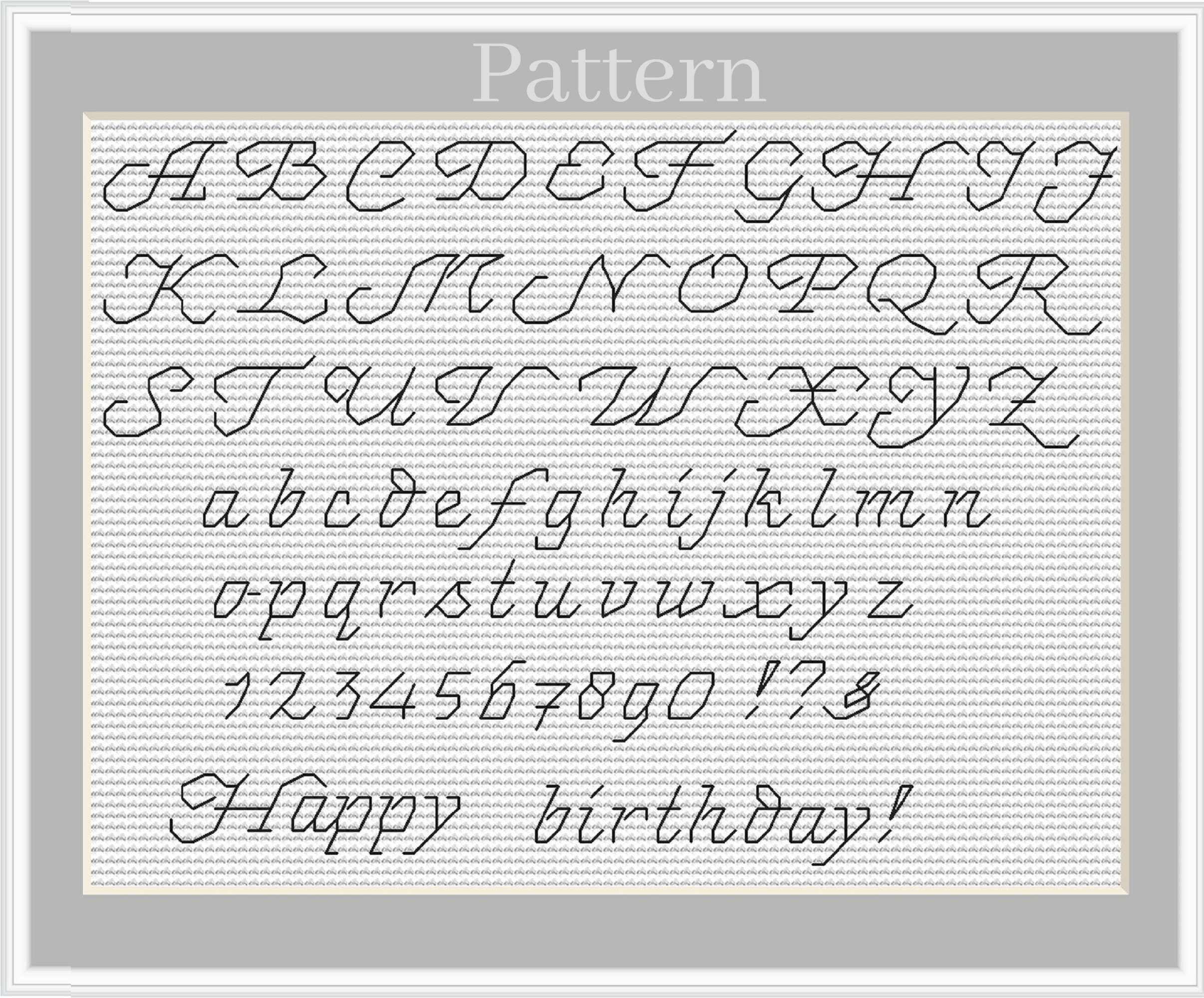Cursive Stitch Font