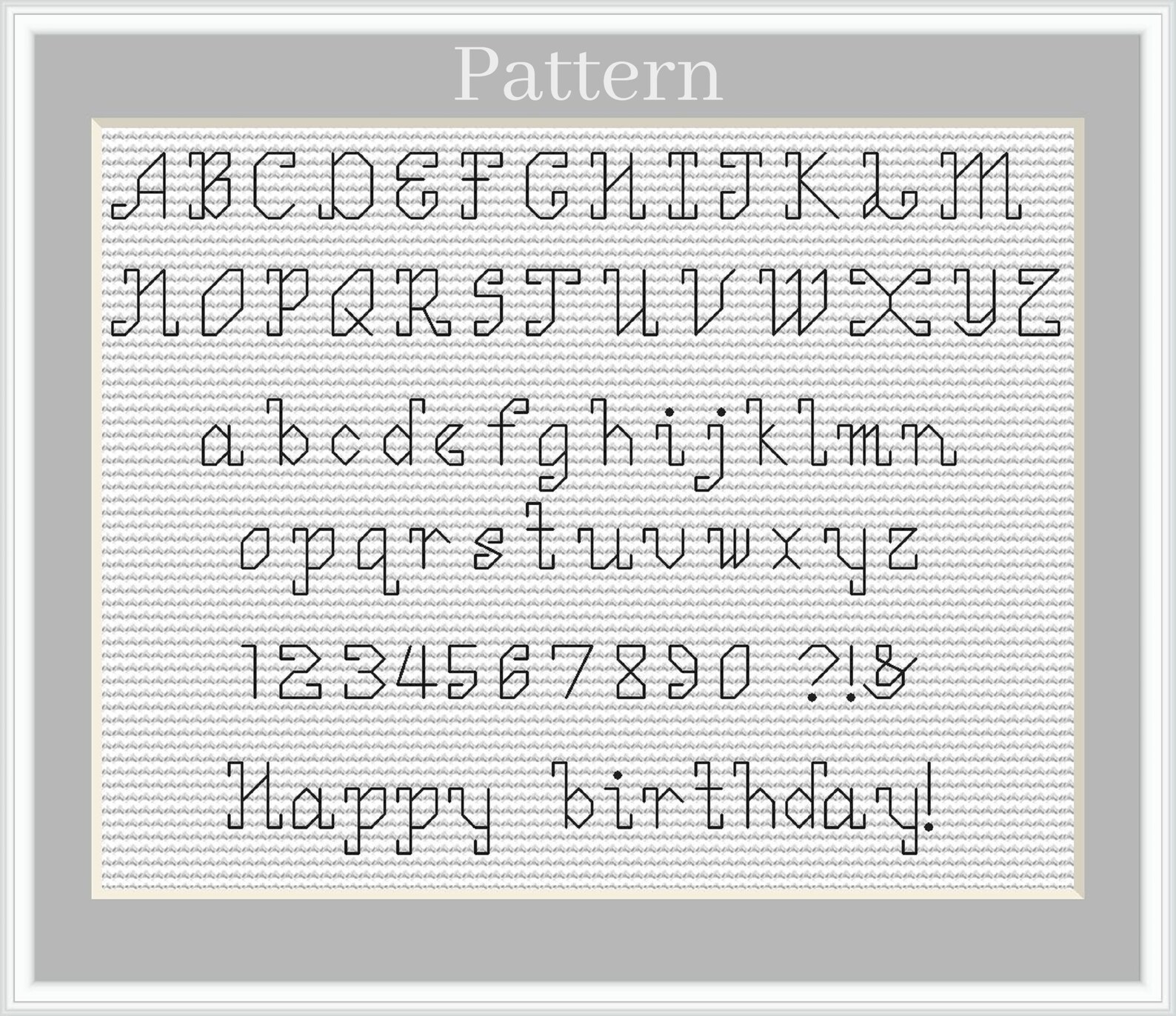 Cross Stitch Alphabet Cursive Alphabet Cross Stitch Font - Etsy