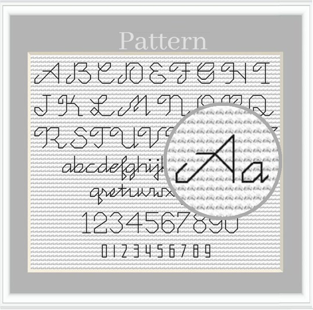 Buy Backstitch Alphabet, Cross Stitch Font, Back Stitch Alphabet ...