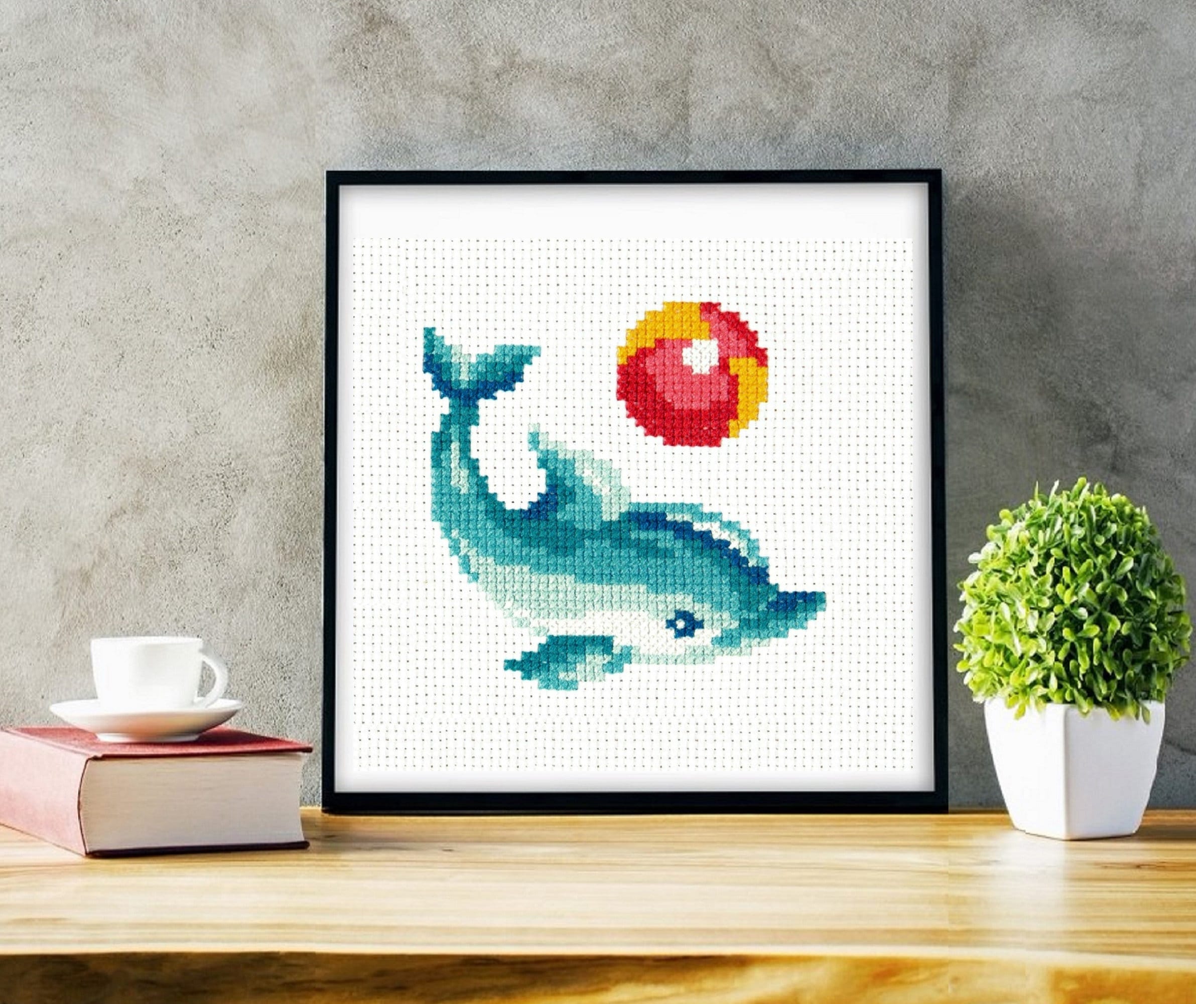 Dolphin Cross Stitch Pattern Dolphin Embroidery Sea Animals - Etsy