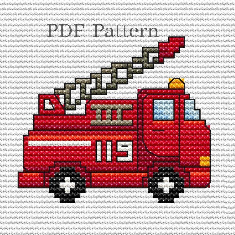 Fire Truck Needlepoint - Etsy