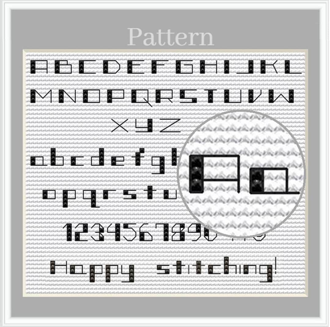 Backstitch Alphabet, Cross Stitch Font, Cross Stitch Letters and ...