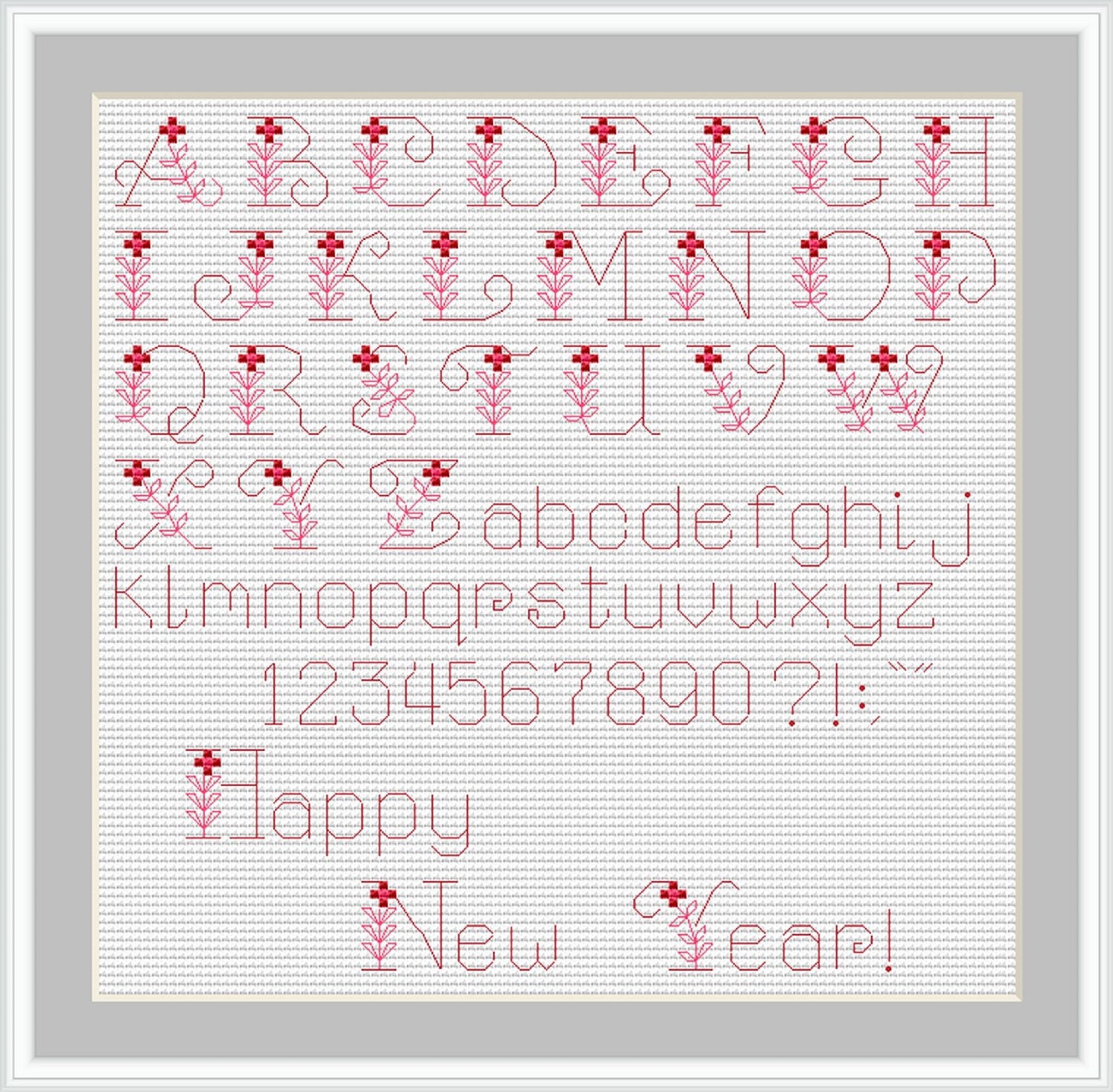 Backstitch Alphabet Cross Stitch Pattern Cross Stitch - Etsy Canada