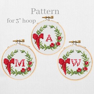 Monogram Ornament Cross Stitch Pattern With ABC Chart, Monogram Fonts ...