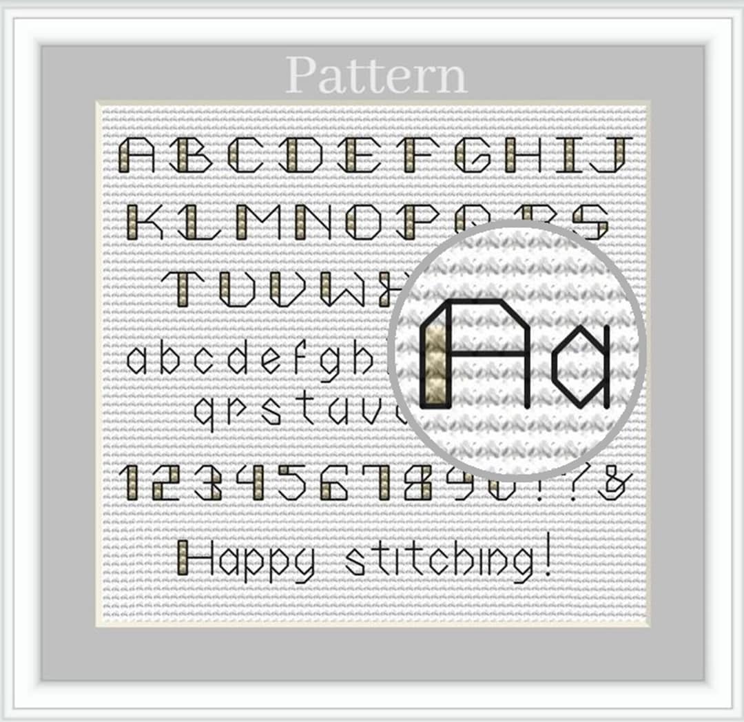 Cross Stitch Letters, Backstitch Alphabet, Cross Stitch Alphabet, Back ...