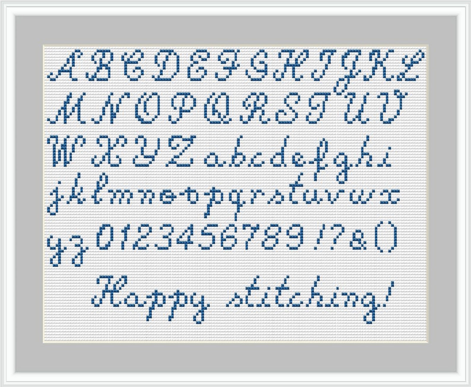 Cursive Alphabet Cross Stitch Pattern Cross Stitch Font - Etsy Canada