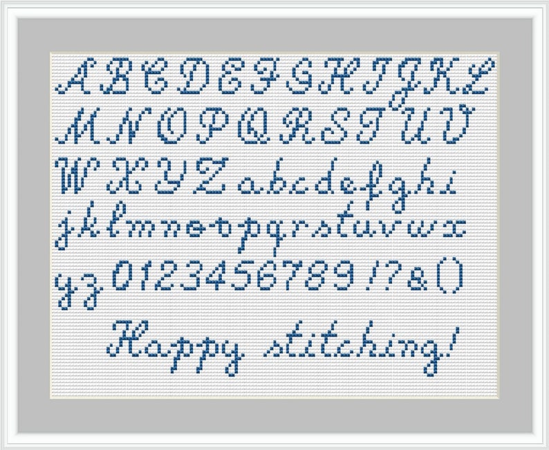 Cursive Alphabet Cross Stitch Pattern Cross Stitch Font - Etsy Canada