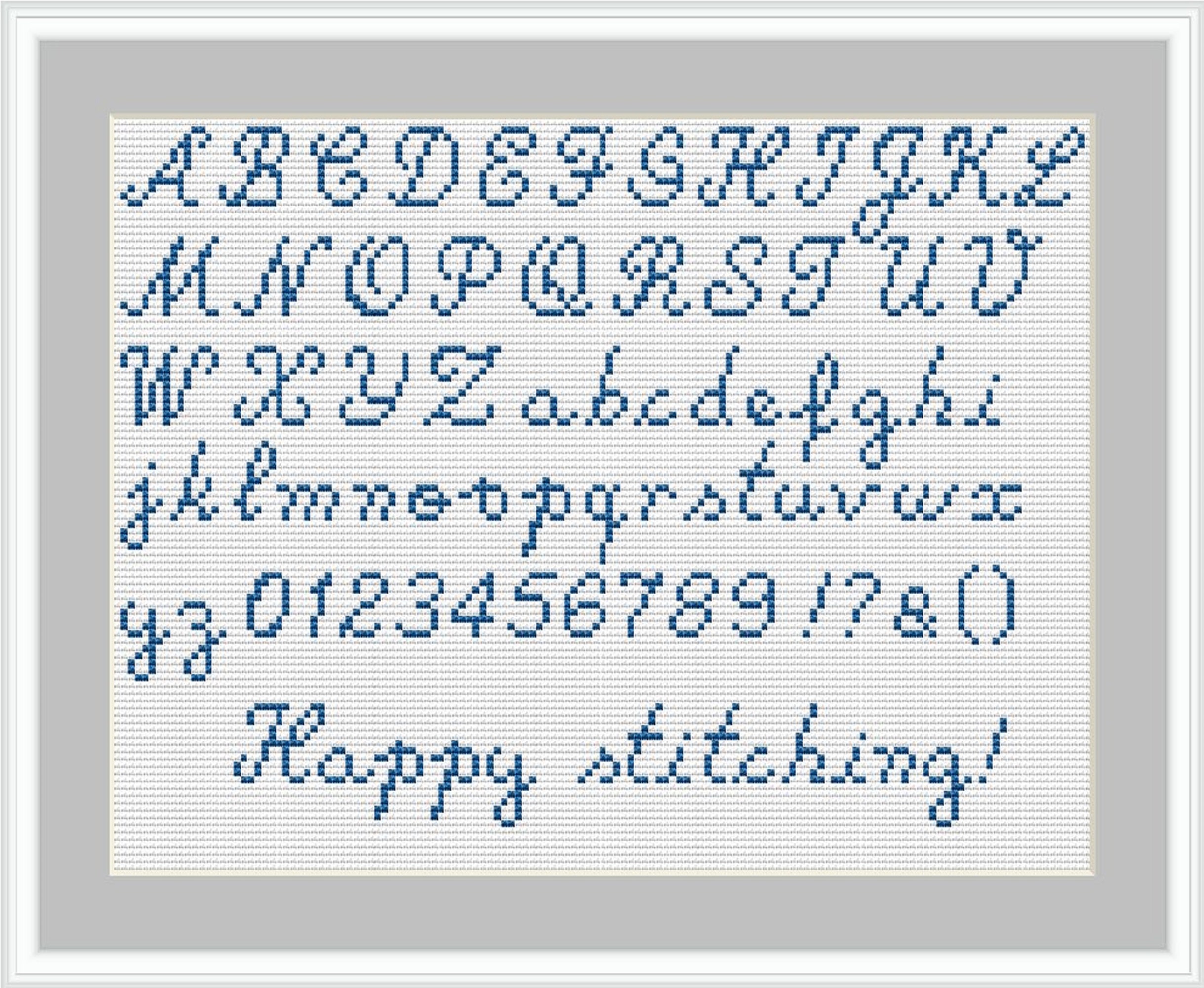 Cursive Alphabet Cross Stitch Pattern Cross Stitch Font - Etsy Canada