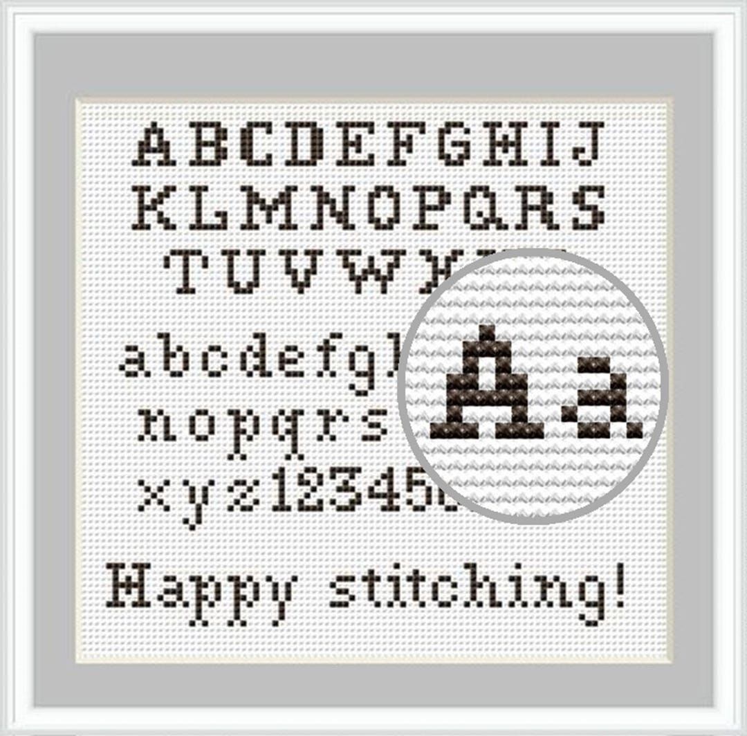 Alphabet Cross Stitch Pattern With Letters and Numbers for Digital ...