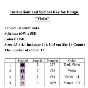 Violet Cross Stitch Pattern, Floral Cross Stitch, African Violet ...