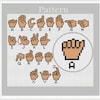 Sign Language Abc's Alphabet Cross Stitch Pattern ASL - Etsy