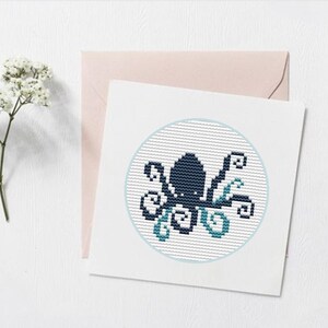 Octopus Cross Stitch Pattern, Sea Animals Cross Stitch, Mini Cross ...