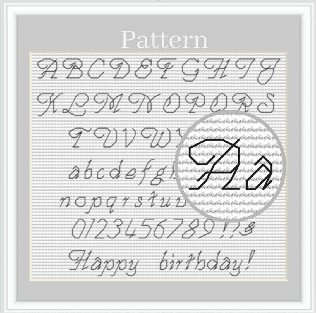 Cross Stitch Letters, Cursive Alphabet, Cross Stitch Alphabet, Cross ...