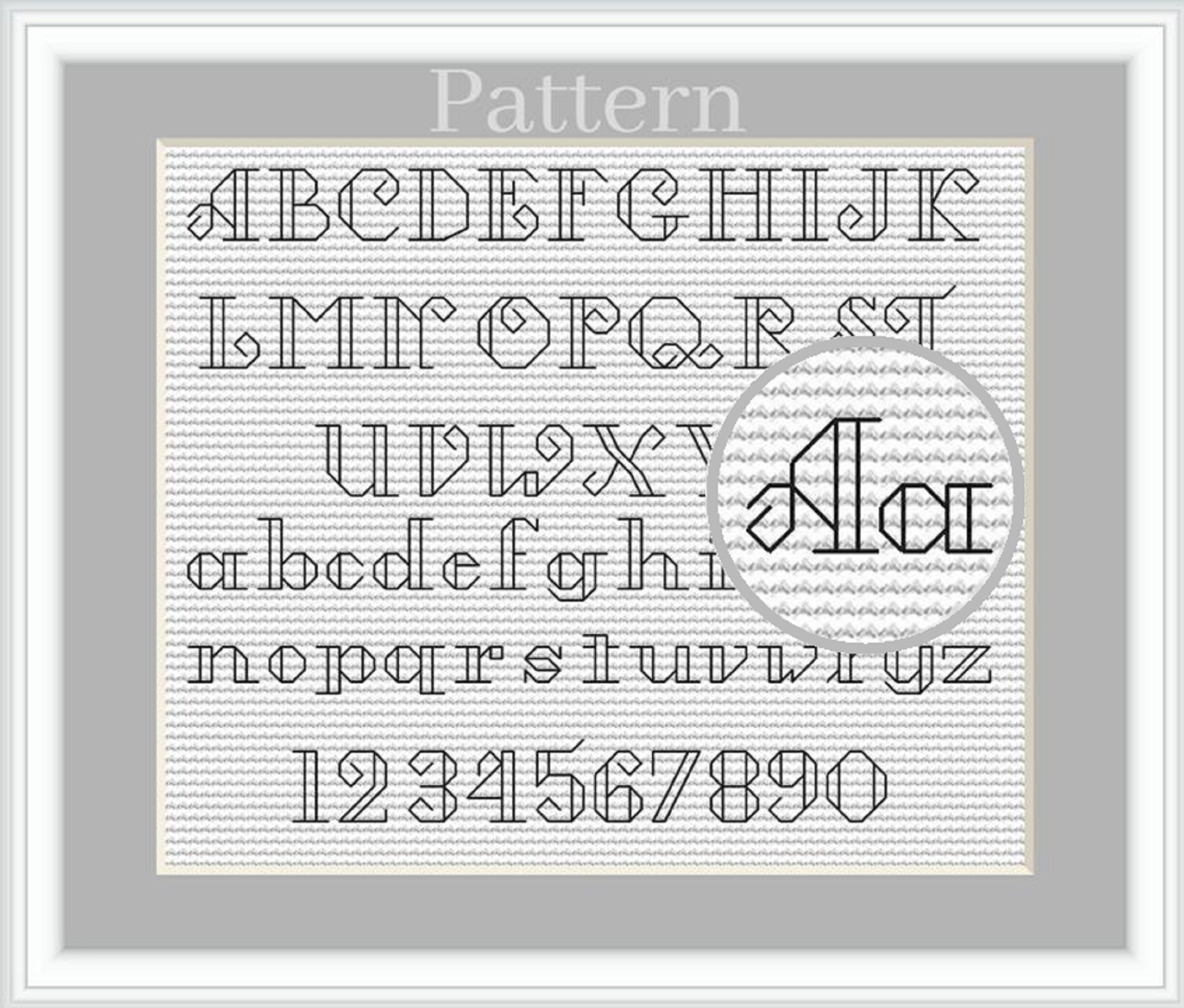 Cross Stitch Font Backstitch