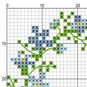 Forget Me Not Cross Stitch Pattern, Initial Ornament, Monogram Letters ...