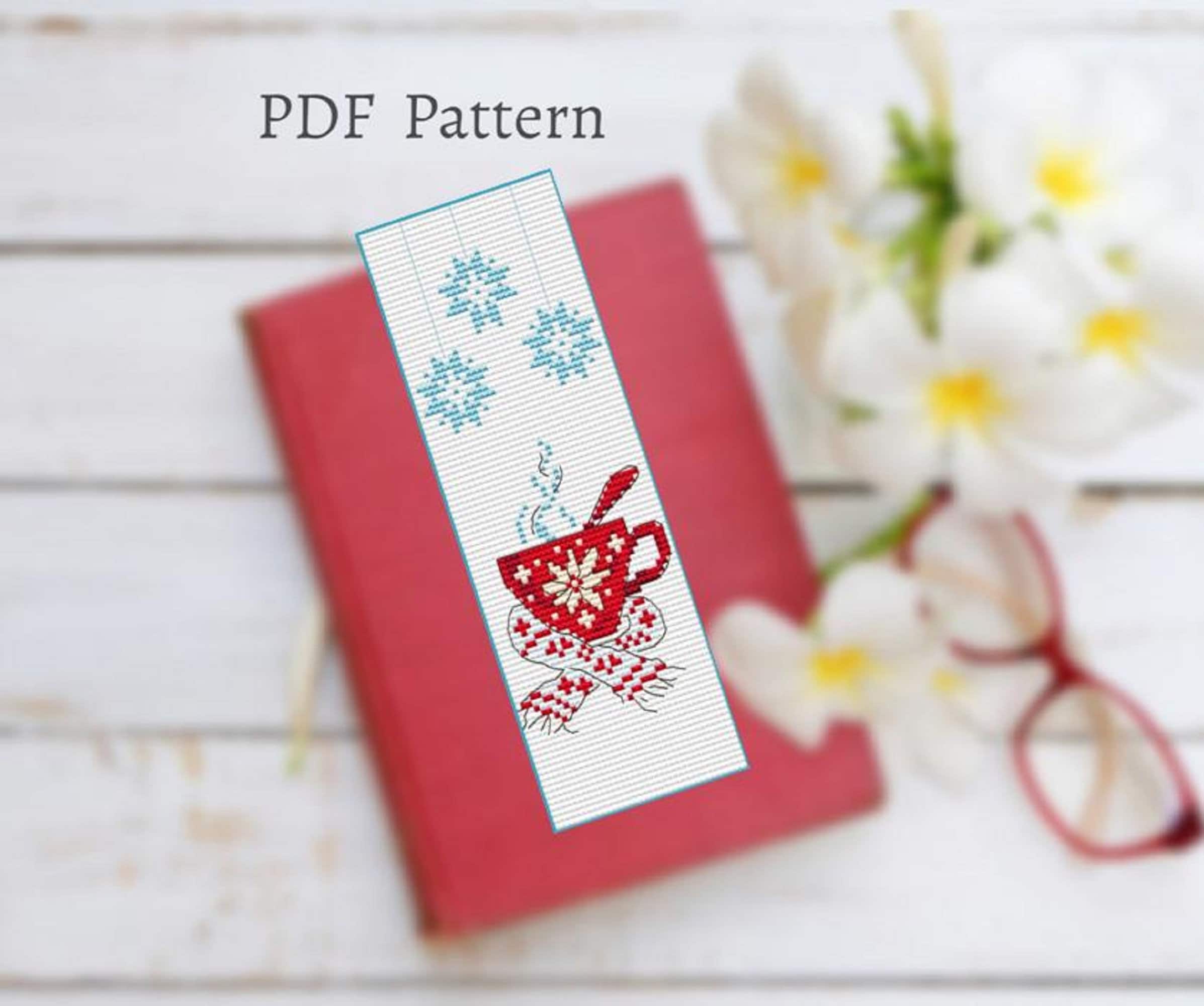 Christmas Book Mark Cross Stitch Pattern Snowflakes Cross - Etsy