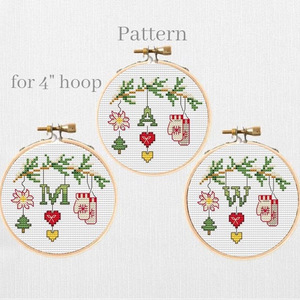 Cross Stitch Christmas Ornament Pattern - Etsy