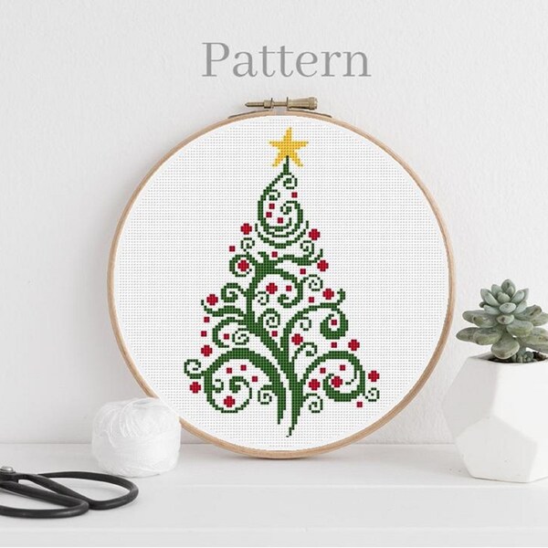 Tree Cross Stitch - Etsy