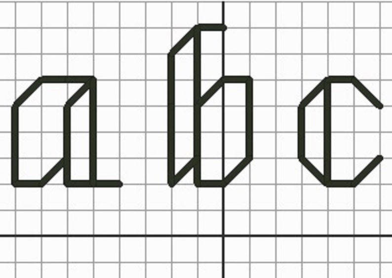 Cursive Font Cross Stitch Font Back Stitch Alphabet - Etsy UK