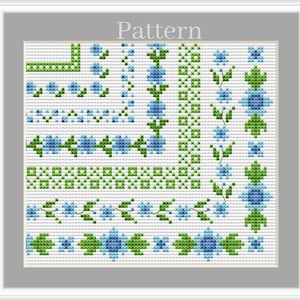 Cross Stitch Border Pattern Cross Stitch Frames Floral Borders Square ...