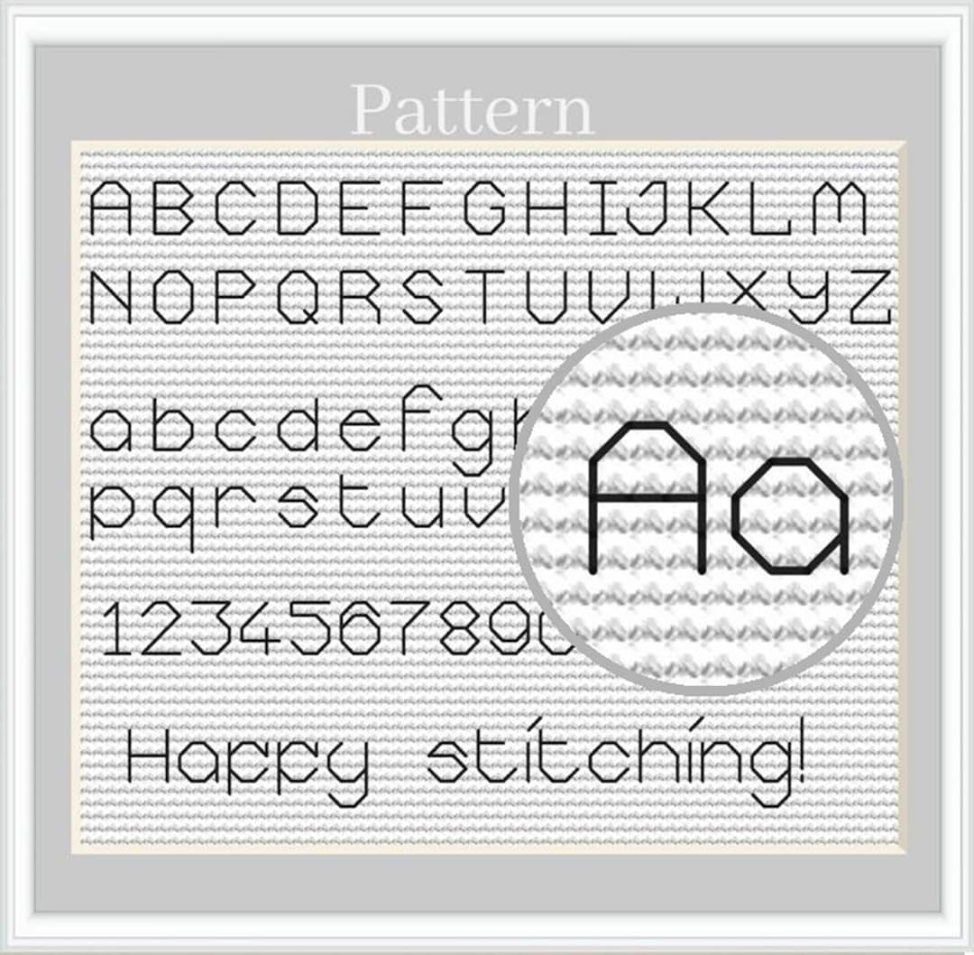 Backstitch Alphabet, Cross Stitch Font, Cross Stitch Letters, Small ...