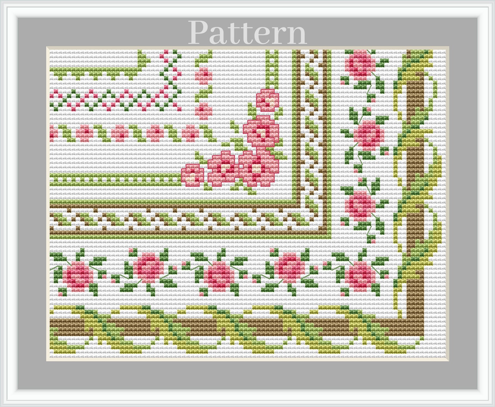 Floral Borders Cross Stitch Pattern Cross Stitch Borders - Etsy