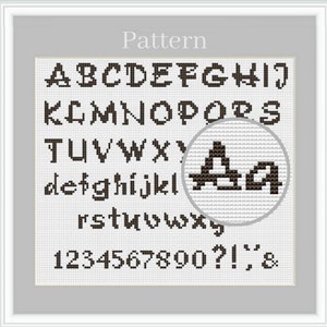 Alphabet Cross Stitch Pattern, Cross Stitch Fonts, Cross Stitch Letters ...