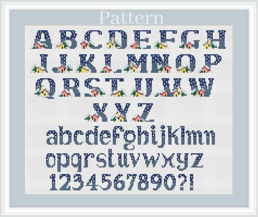 Monogram Font Cross Stitch Pattern Cross Ctitch Letters - Etsy