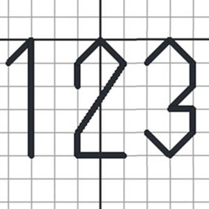 Backstitch Alphabet Cross Stitch Pattern With Letters and Numbers - Etsy