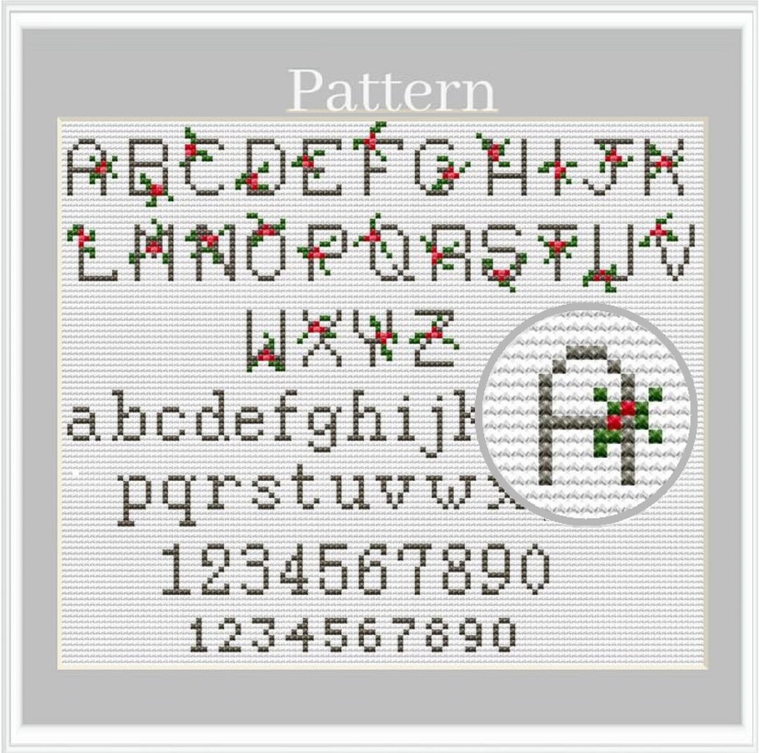 Alphabet Chart Cross Stitch Pattern, Cross Stitch Fonts, Cross Stitch ...