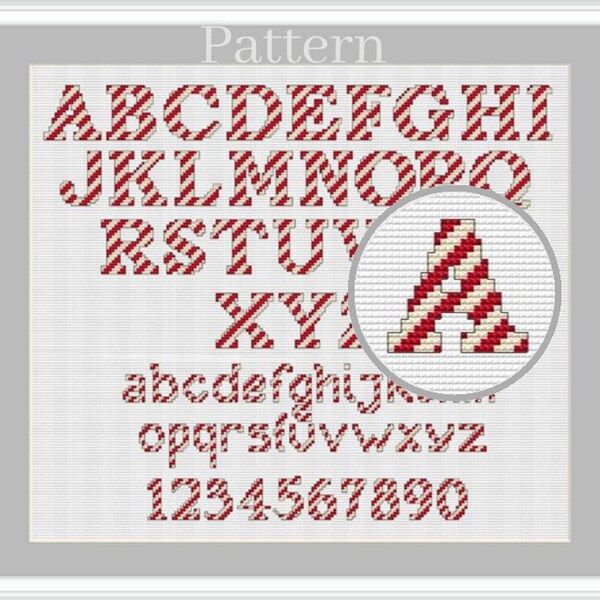 Christmas Alphabet Cross Stitch Pattern - Etsy