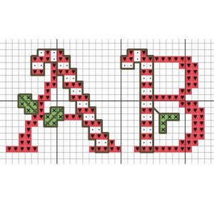 Christmas Alphabet Cross Stitch Pattern, Christmas Fonts, Cross Stitch ...
