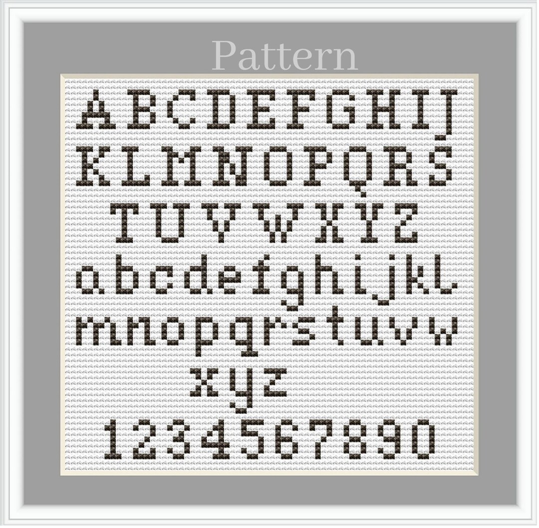 Small Alphabet Cross Stitch Pattern, Full Alphabet Cross Stitch Font ...