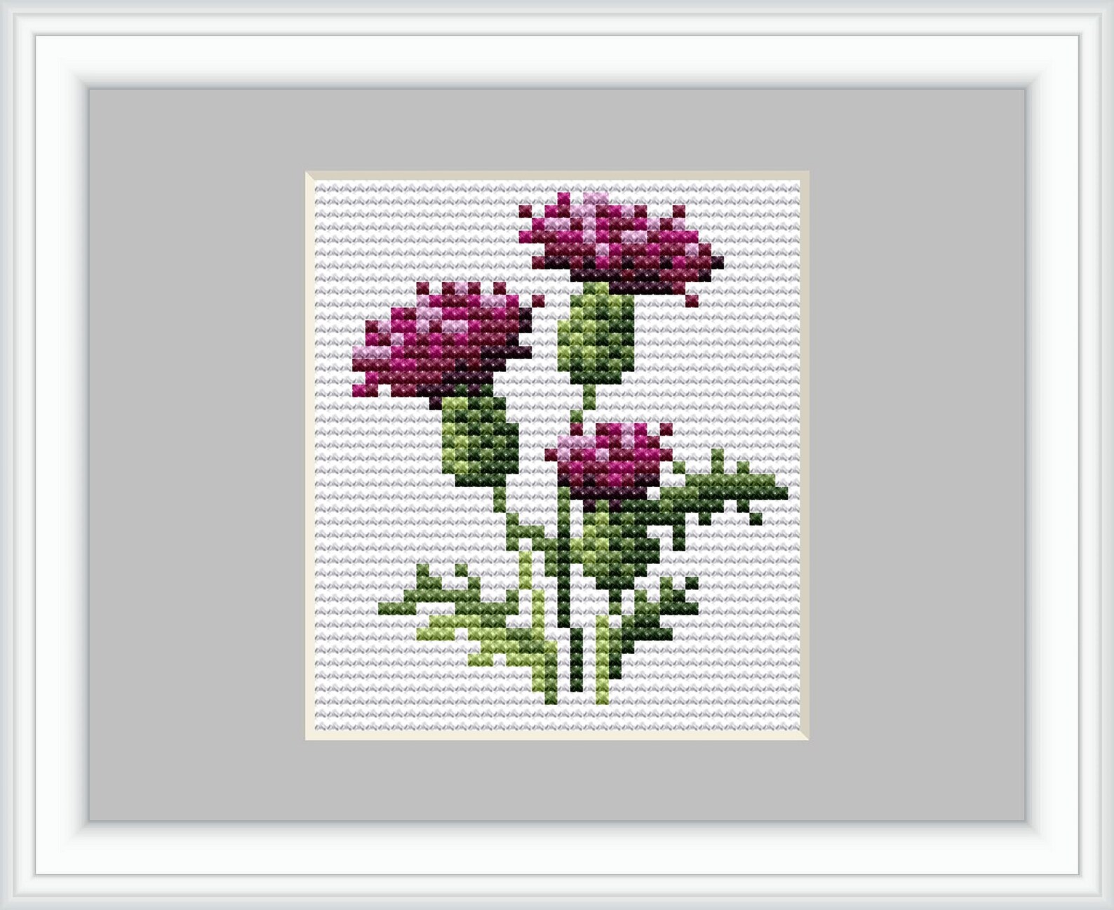 Thistle Cross Stitch Pattern Outlander Embroidery Simple Cross | Etsy