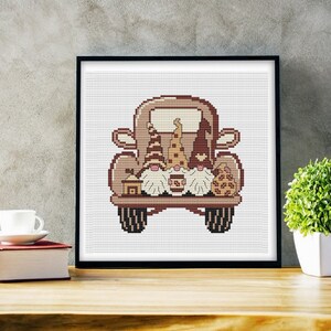 Coffee Gnome Cross Stitch Pattern, Gnome Family, Gnome Embroidery, Coffee Lover Gift - Etsy