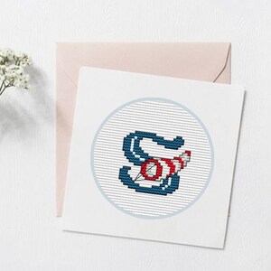 Cross Stitch Letters for Boys, Monogram Font, Blue Alphabet Cross ...