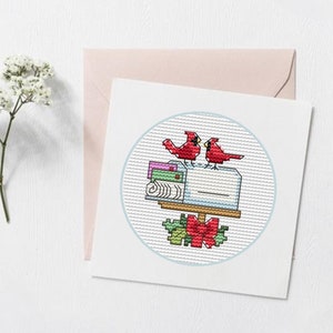 Cardinal Ornament Cross Stitch Pattern, Initial Ornament Hand ...