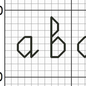 Cursive Font, Cross Stitch Font, Back Stitch Alphabet, Backstitch ...