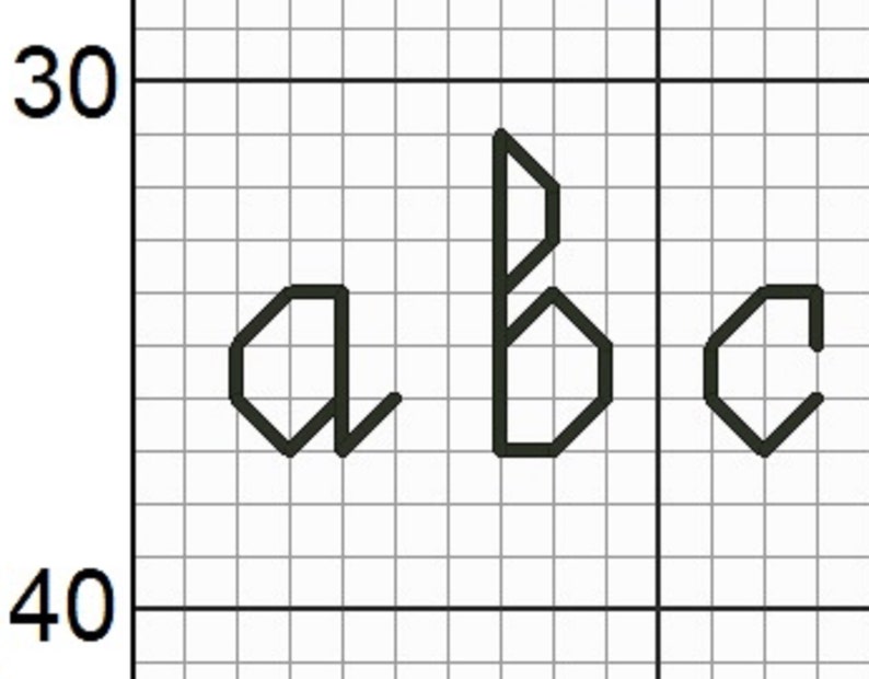 Cursive Font, Cross Stitch Font, Back Stitch Alphabet, Backstitch ...