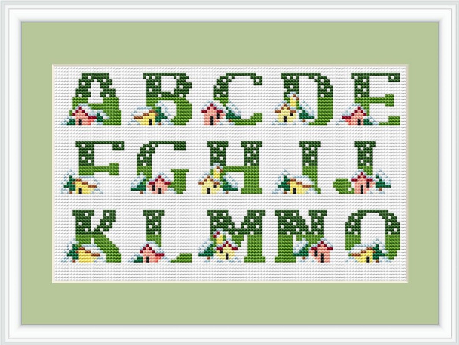 Monogram Font Cross Stitch Pattern Cross Ctitch Letters - Etsy