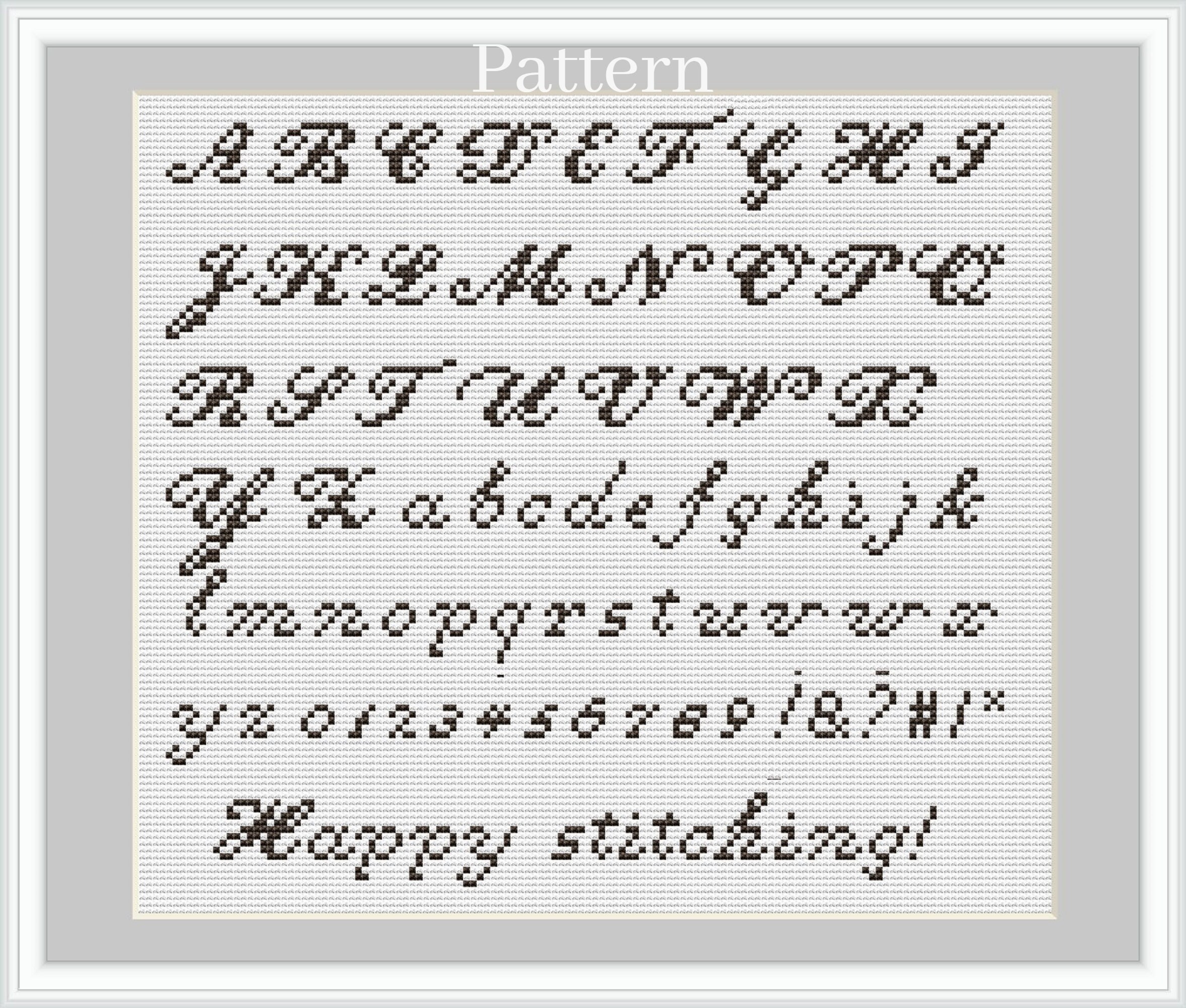 Cross Stitch Fonts Vintage Sass Alphabet 1" | Cross Stitch Pattern